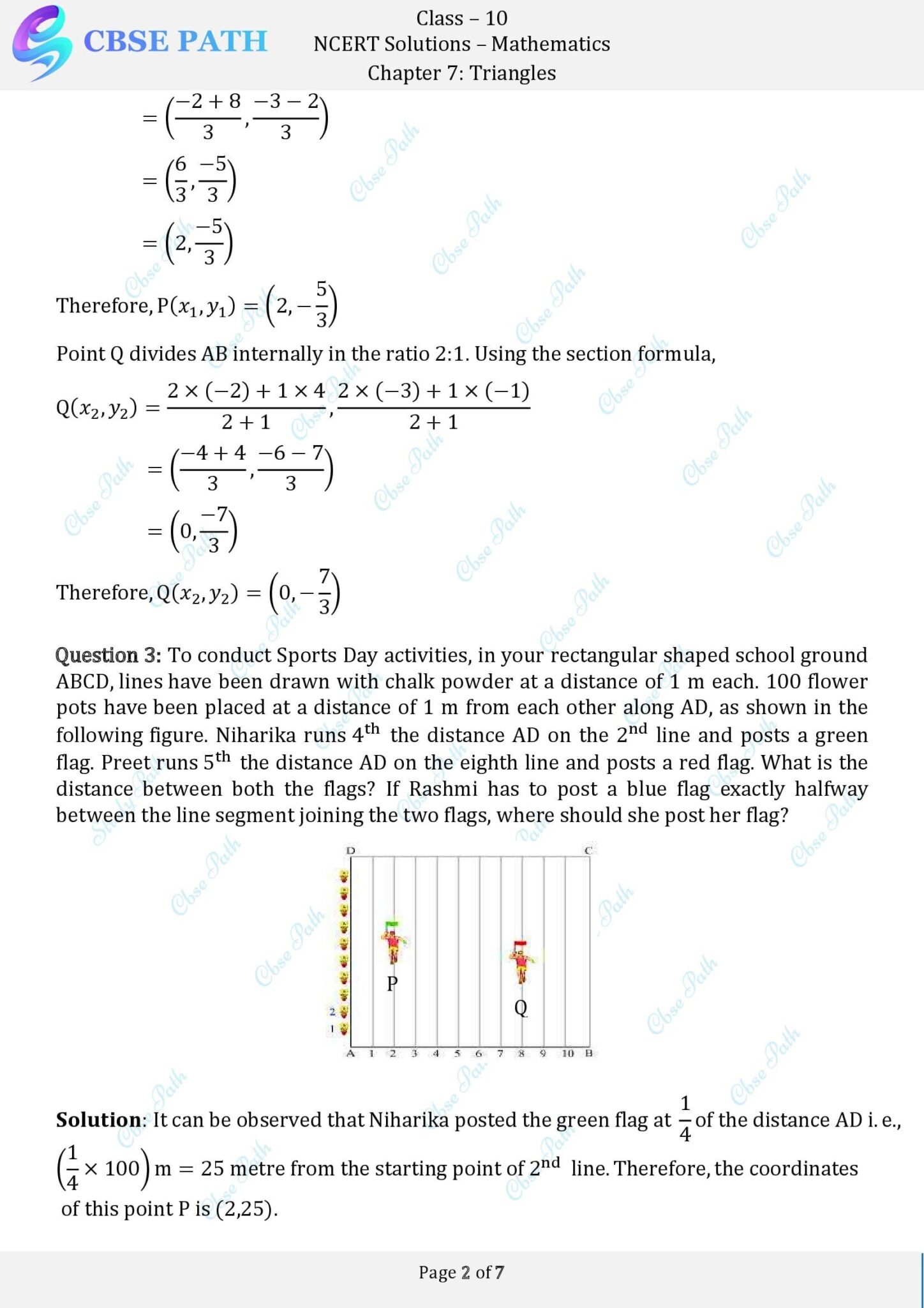 NCERT Solutions for Class 10 Maths Exercise 7.2 Coordinate Geometry ...