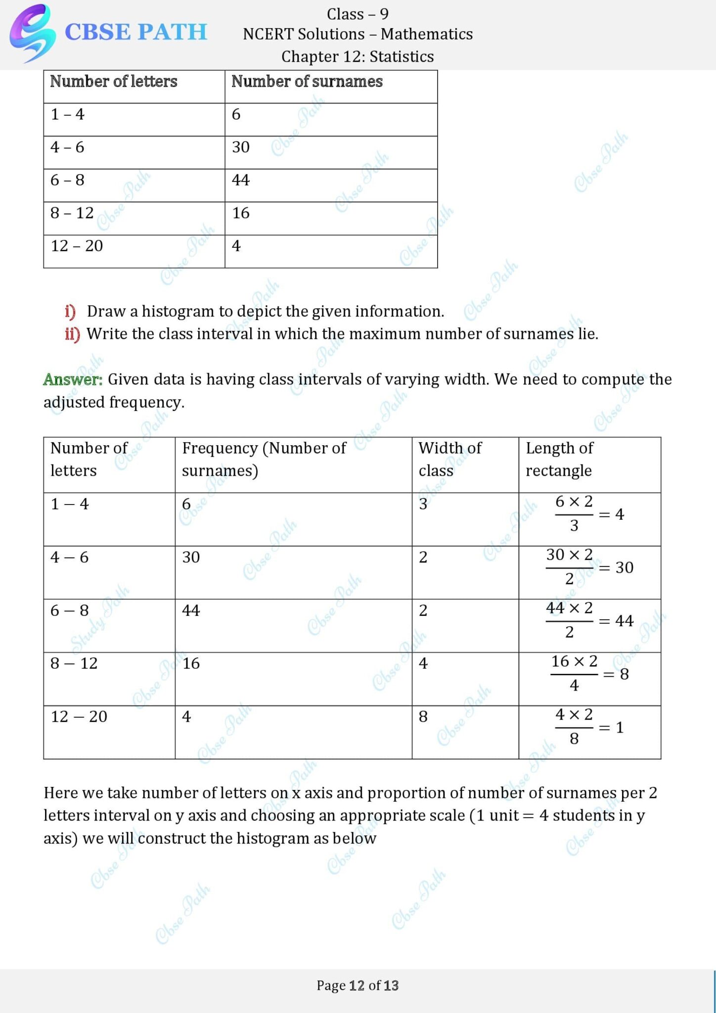 NCERT Solutions for Class 9 Maths Chapter 12 Statistics (2024-25 ...