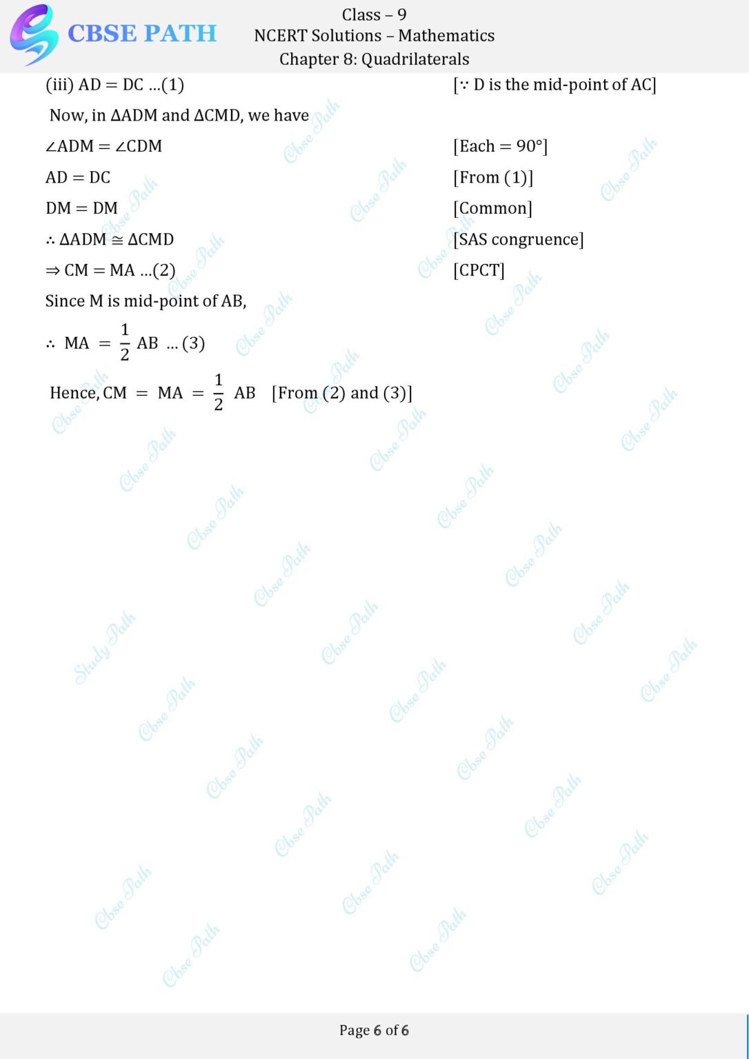 NCERT Solutions for Class 9 Maths Exercise 8.2 Quadrilaterals (2024-25 ...