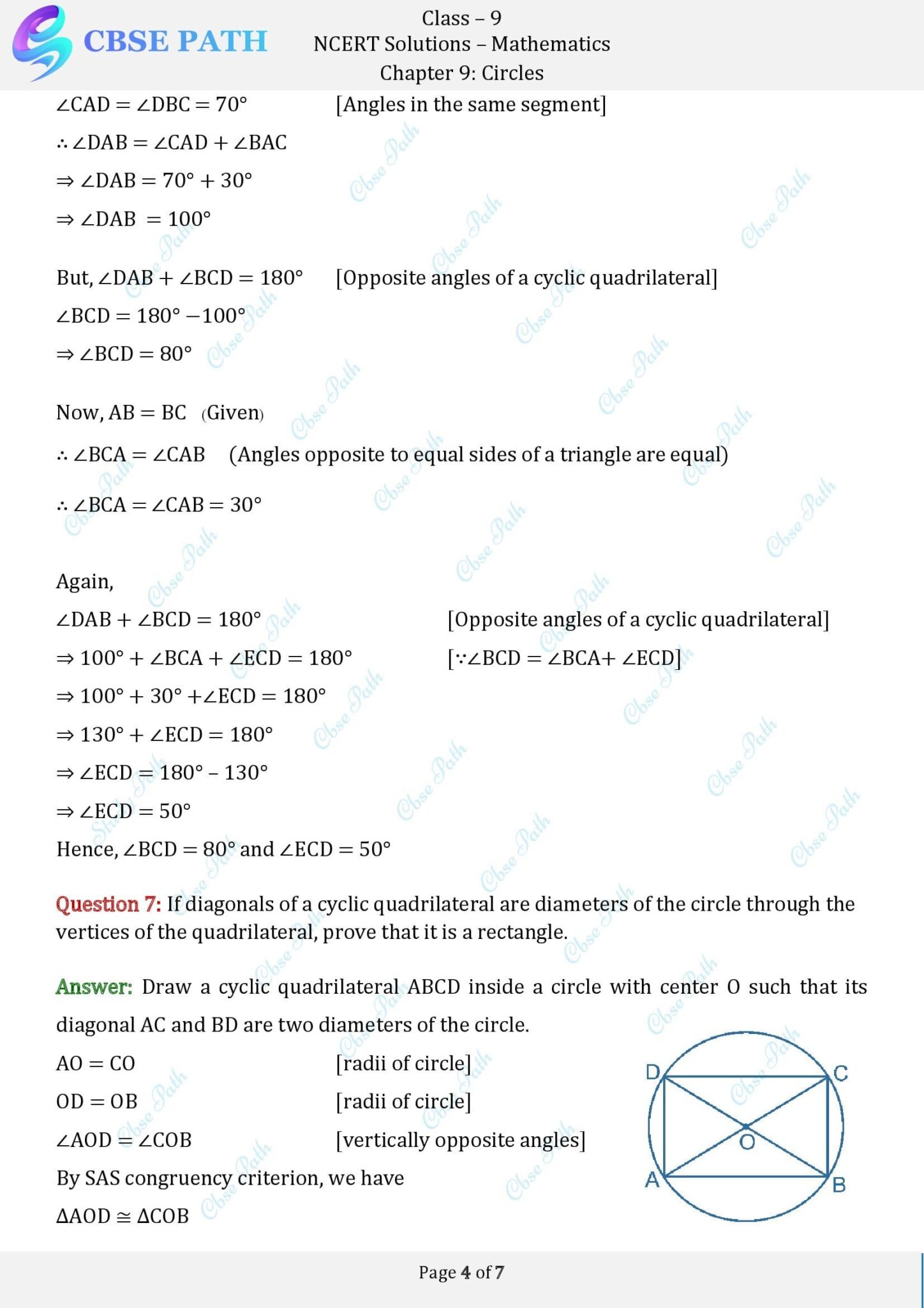 NCERT Solutions for Class 9 Maths Exercise 9.3 Circles (2024-25) - CBSE ...