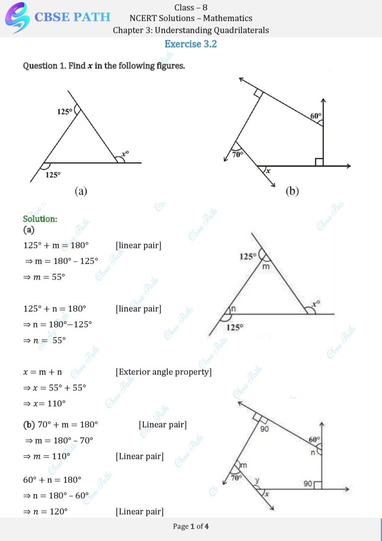 NCERT Solutions for Class 8 Maths Exercise 3.2 Understanding Quadrilaterals - CBSE Path