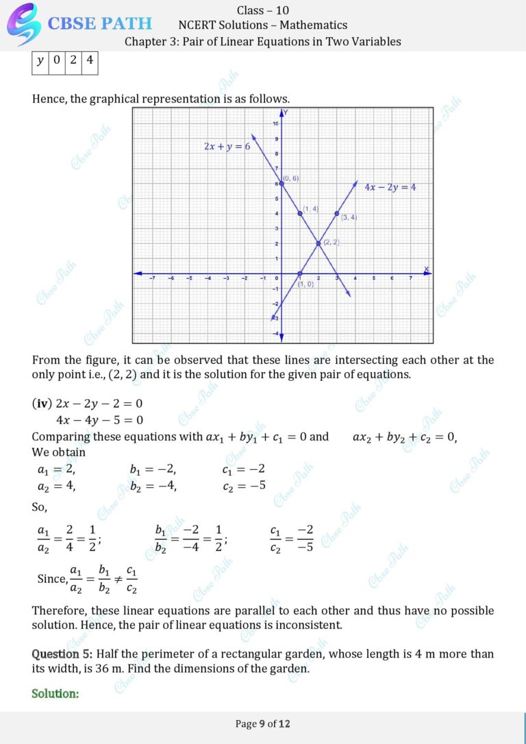 NCERT Solutions for Class 10 Maths Exercise 3.1 Pair of Linear Equations in Two Variables - CBSE ...