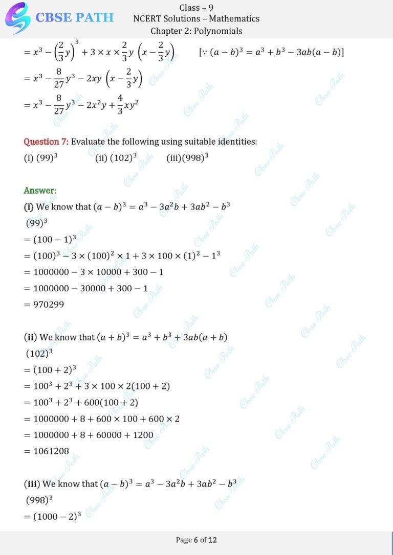 NCERT Solutions for Class 9 Maths Exercise 2.4 Polynomials (2024-25) - CBSE Path